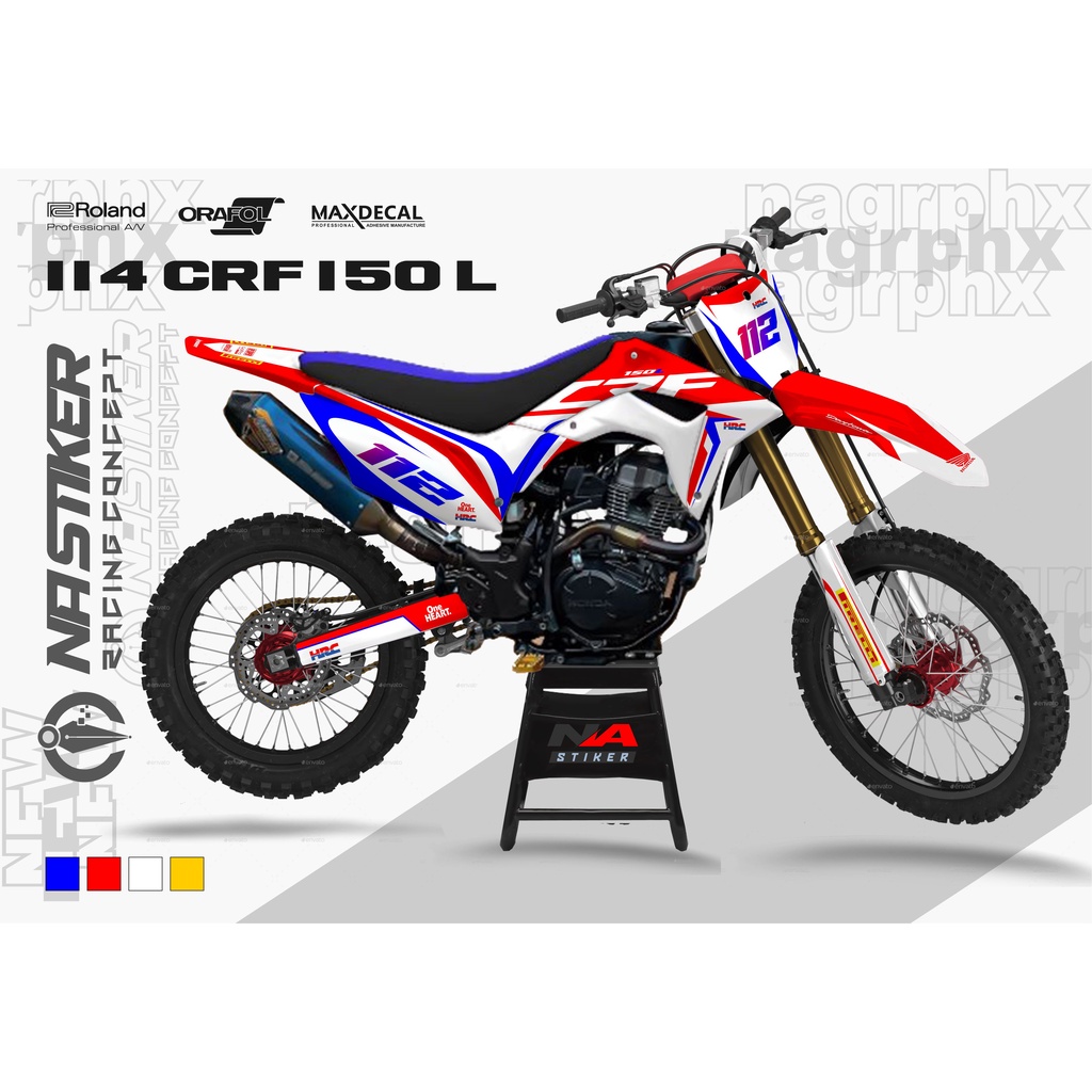 Jual DECAL CRF MERAH SIMPLE - DECAL CRF FULLBODY MERAH BIRU CRF-114 ...
