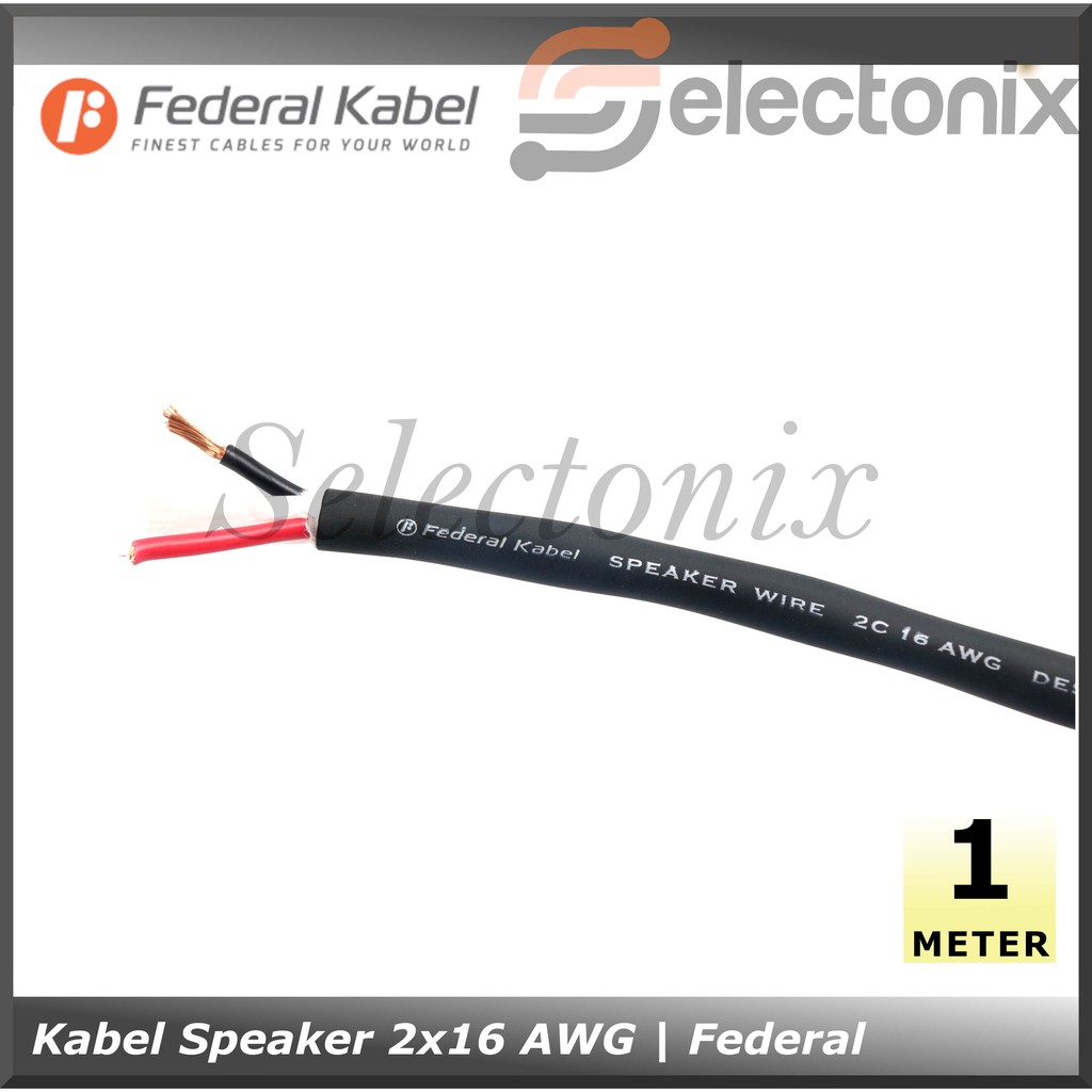 Jual [1m] Kabel Speaker 2 Konduktor [2x14] [2x16] [2x18] AWG | Federal Kabel | Shopee Indonesia