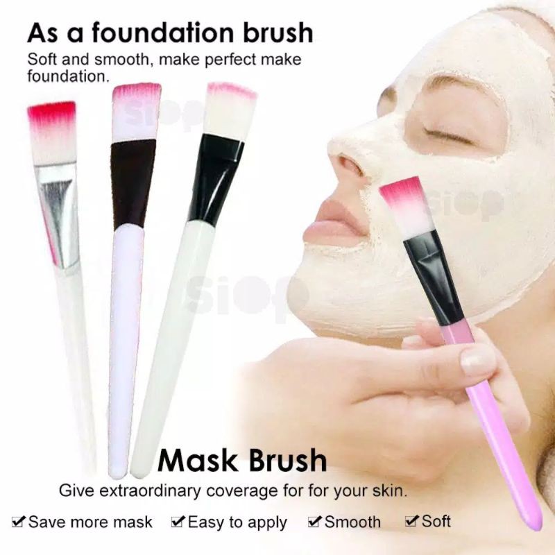 Jual KUAS MASKER WAJAH WARNA PINK DAN PUTIH | Shopee Indonesia