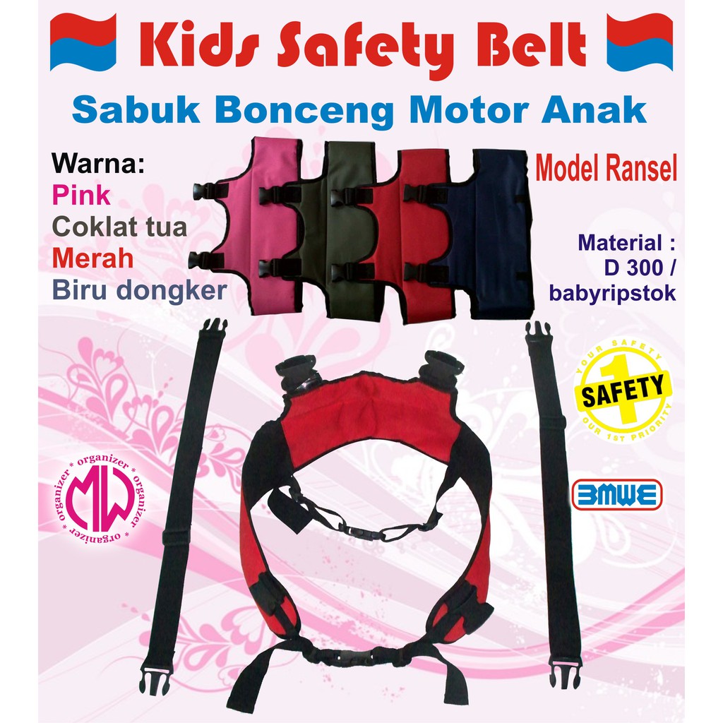 Jual Sabuk boncengan bonceng motor anak rompi Ransel motor bayi balita ...