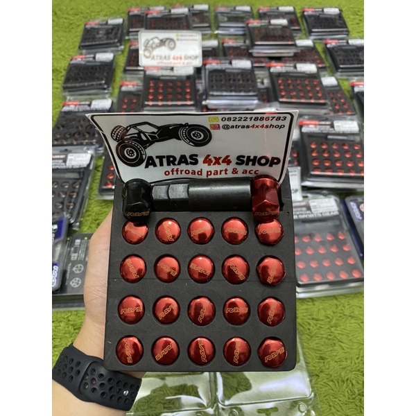 Jual baud roda velg racing lugnuts 1.5 BAJA 20 pcs / 24 pcs brio jazz ...