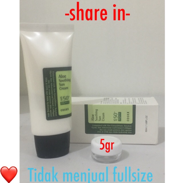 Jual Share - COSRX Aloe Soothing Sun Cream SPF50+ PA+++ ( sunscreen ...