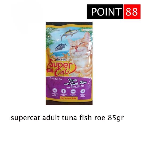 Jual SUPERCAT Pouch Adult Tuna Fish Roe 85gr | Shopee Indonesia