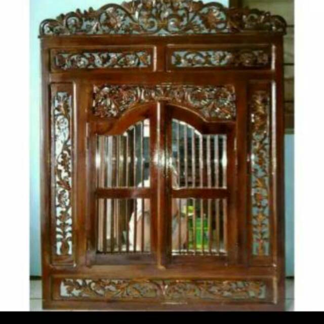 Jual Frame pigura kaca cermin ukir dari kayu jati | Shopee Indonesia