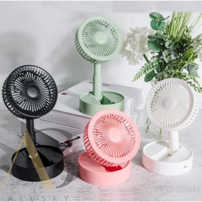 Jual Kipas Angin Meja Lipat Berdiri Mini Fan USB Rechargeable Portable ...