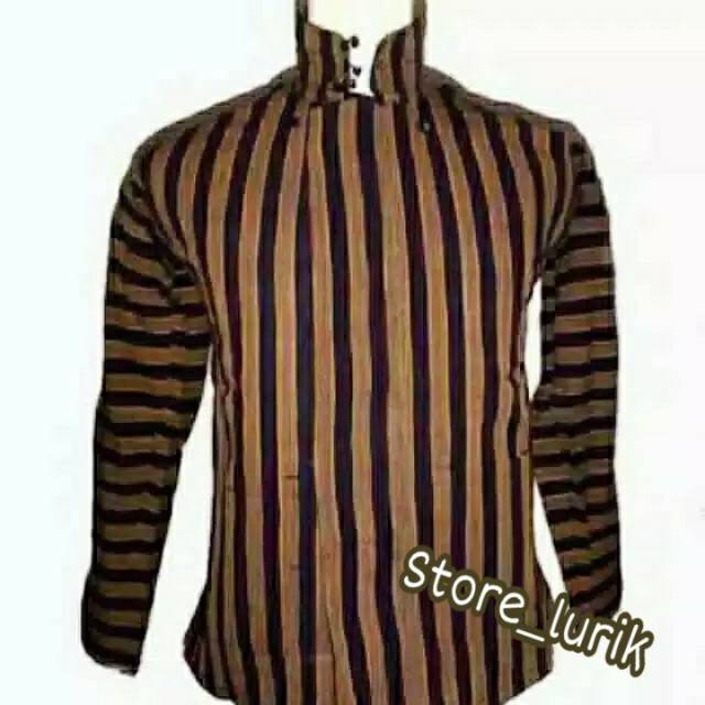 Jual Baju Surjan Lurik Pria // Baju Lurik Batik Pria // Baju Adat Jawa ...