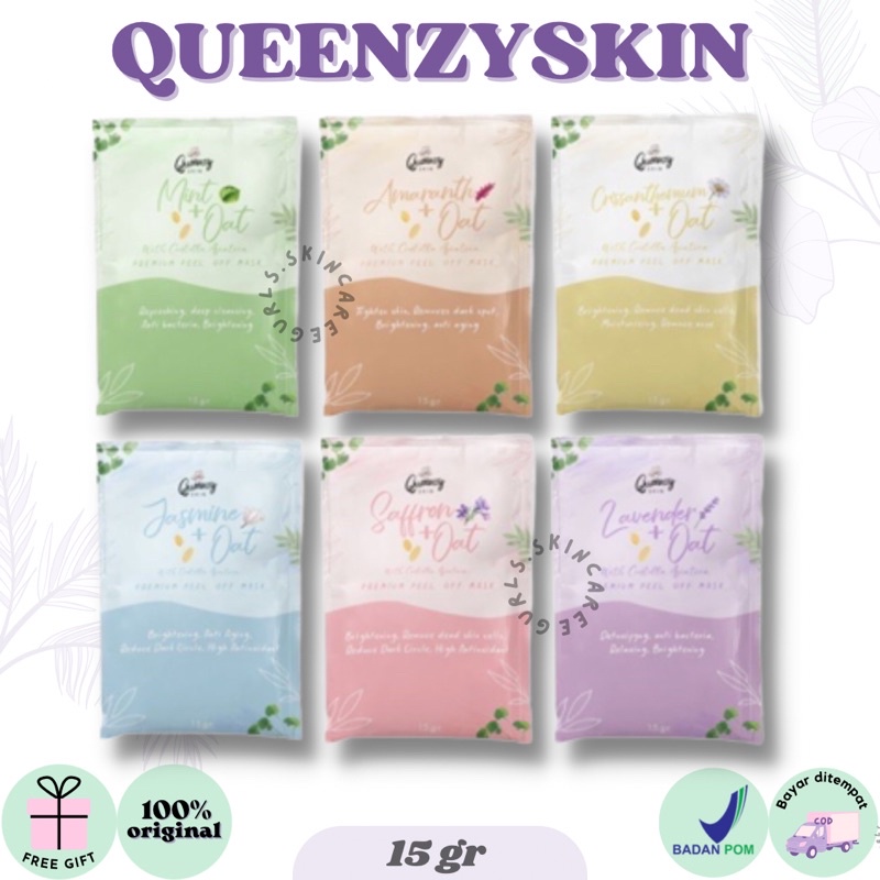 Jual Peel Off Mask Queenzy Skin With Centella Asiatica + Oats | Shopee ...