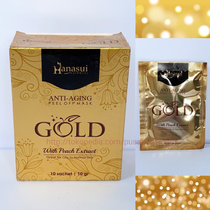 Jual Hanasui Gold Mask Original Bpom | Masker Wajah Emas | Shopee Indonesia