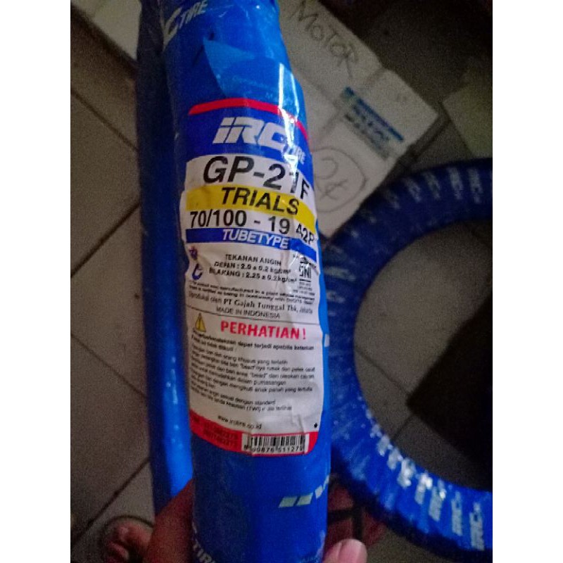 Jual ban irc ring 19 GP-21F standar depan klx 150 ukuran 70-100/19 ban ...