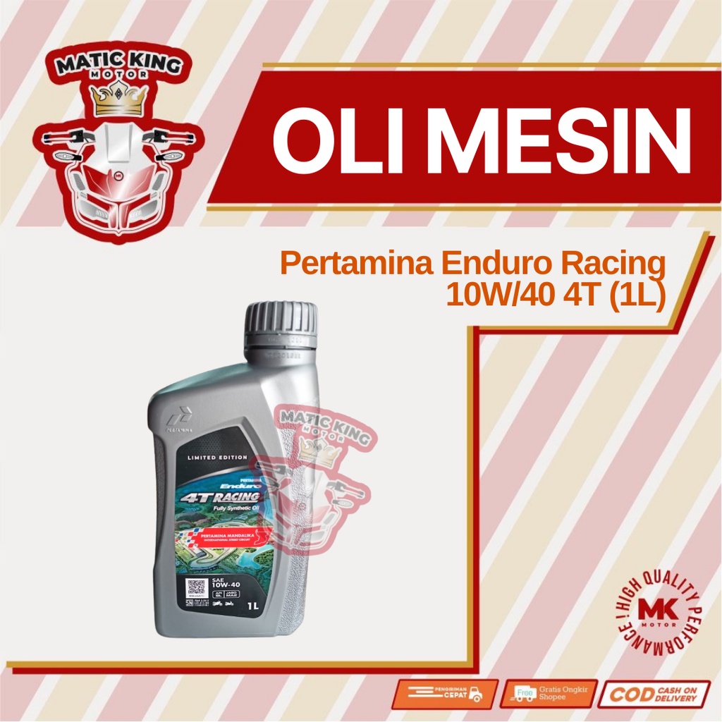 Jual Oli Mesin Motor Pertamina Enduro Racing 4T 1L | Shopee Indonesia