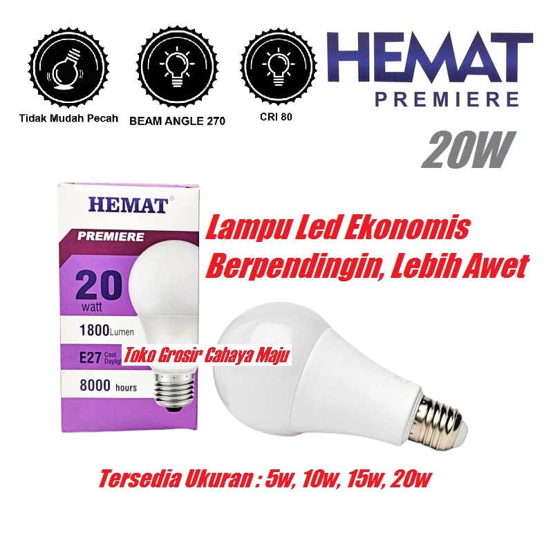Jual Lampu LED 20w 20 watt Hemat Premiere | Shopee Indonesia