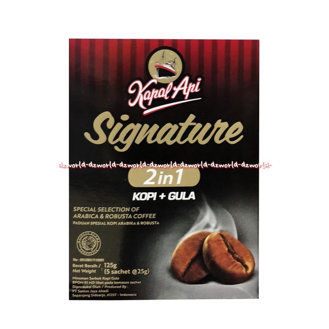 Jual Hadir Kapal Api Signature Arabica Robusta Coffee 5 Sachet 2In1 ...