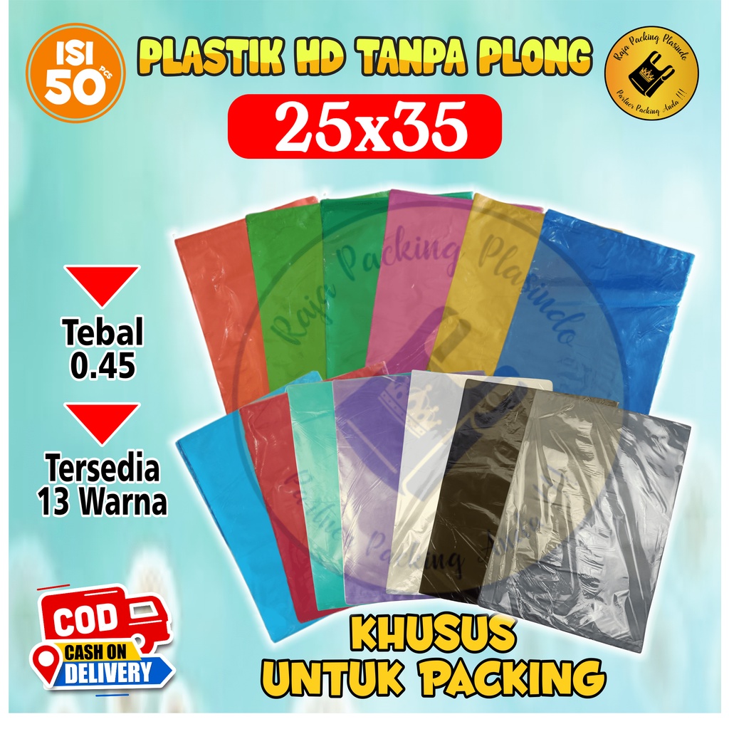 Jual Raja Packing PLASTIK HD TANPA PLONG UK 25X35 isi 50 lembar TEBAL 0 ...