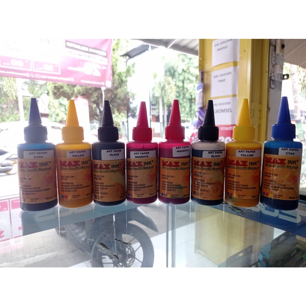 Jual TINTA ART PAPER EPSON MAX INK 100ml (hitam, merah, kuning, biru ...
