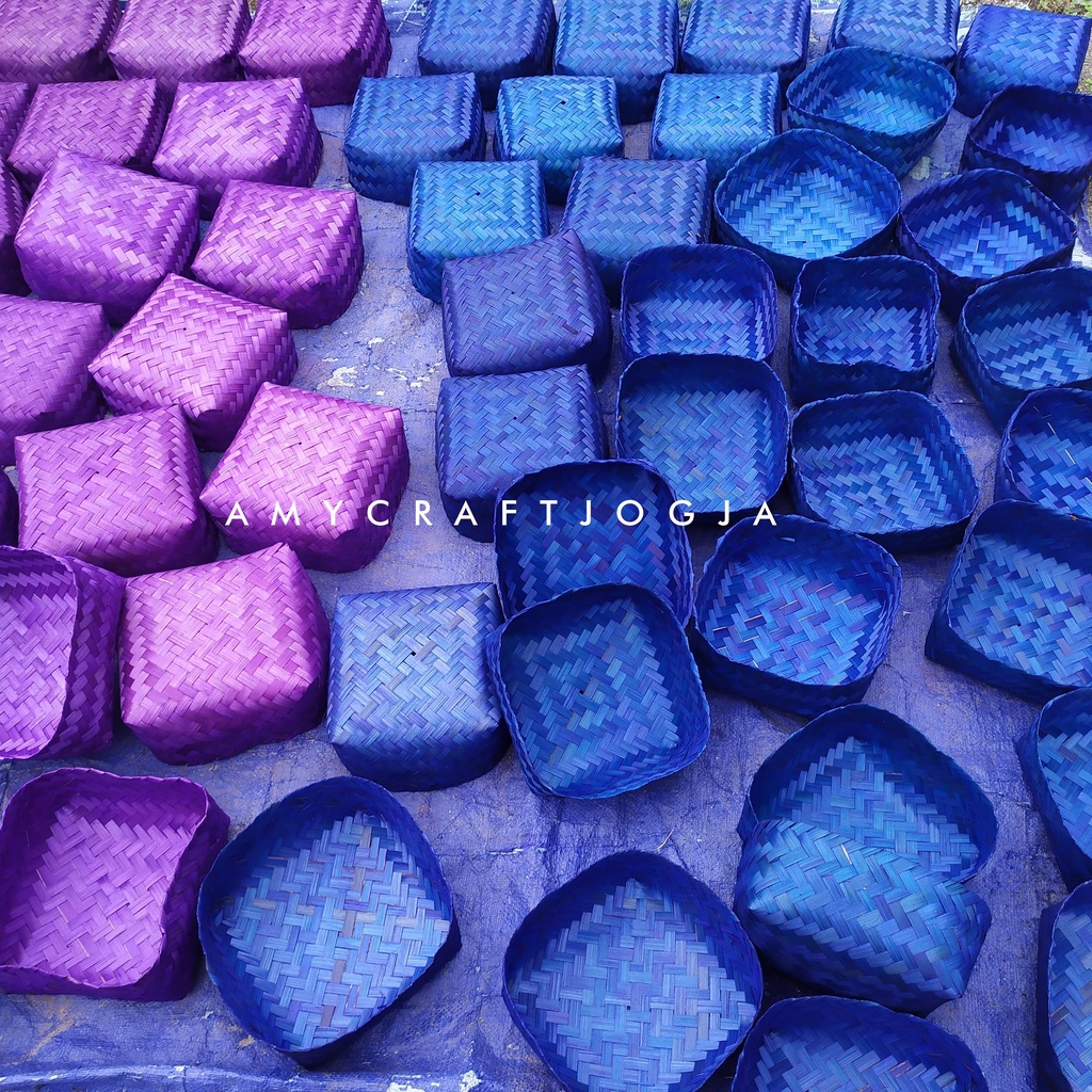 Jual Besek Warna 18 x 18 cm / Besek Bambu Sepasang / Pipiti / Pithi ...