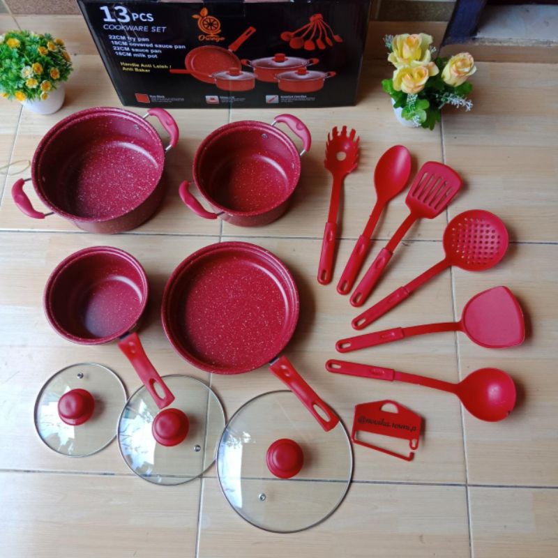 Jual Panci set 13pcs marbel | Shopee Indonesia