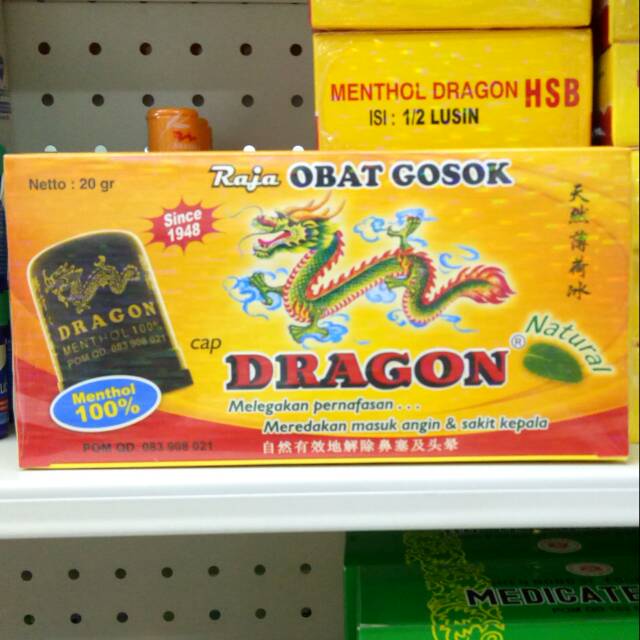 Jual Dragon balsem menthol 20g (6pcs/box) | Shopee Indonesia