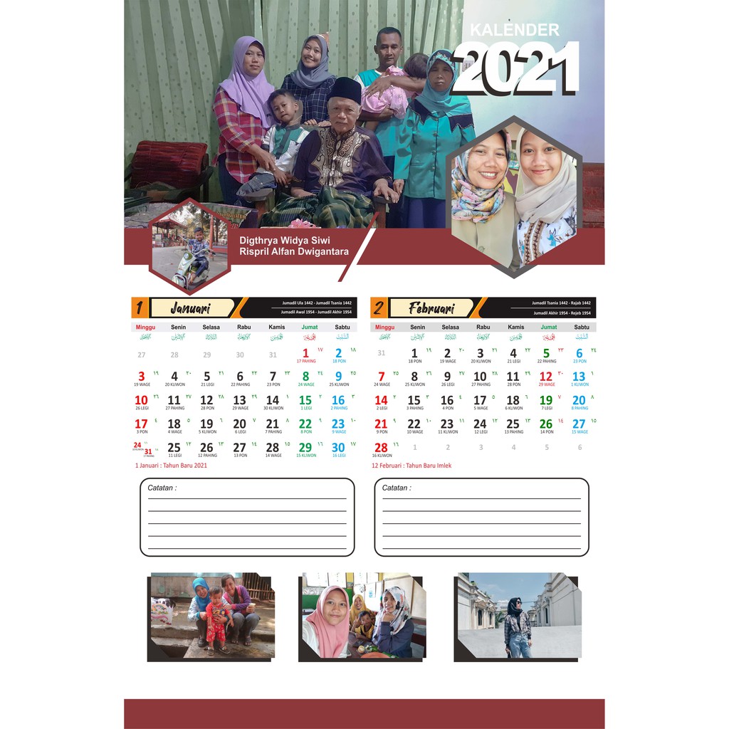 Jual KALENDER DINDING 6 LEMBAR / 2 BULANAN MURAH | Shopee Indonesia