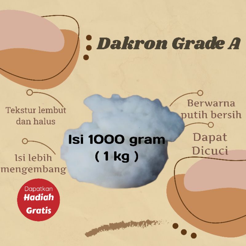 Jual Dakron Silocon Grade A | Isi 1000 gram atau 1 kg | Shopee Indonesia
