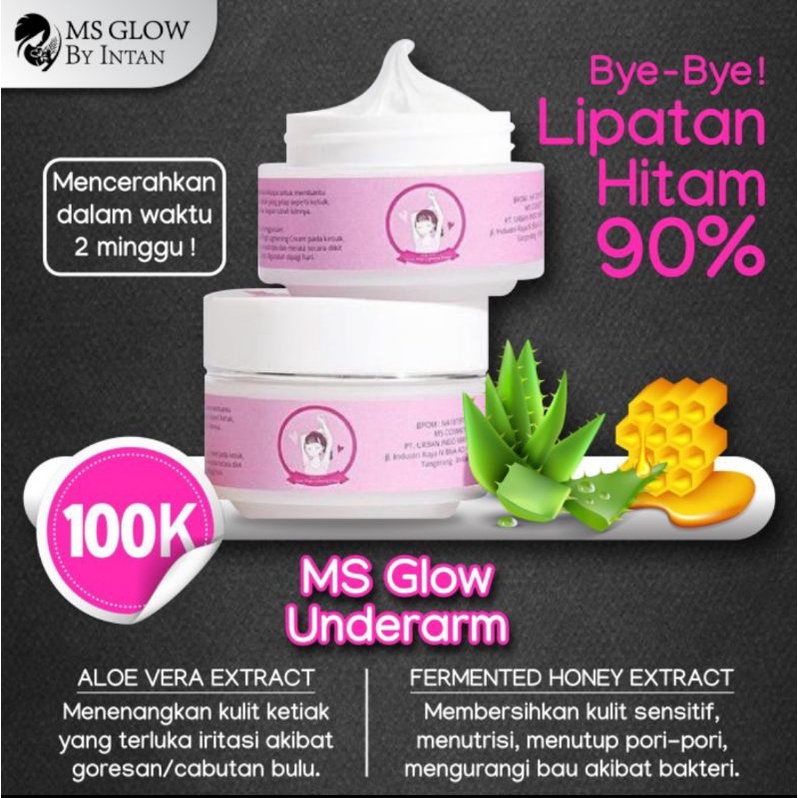 Jual MS GLOW UNDERARM Inner Thigh Lighthening Cream Original | Shopee ...