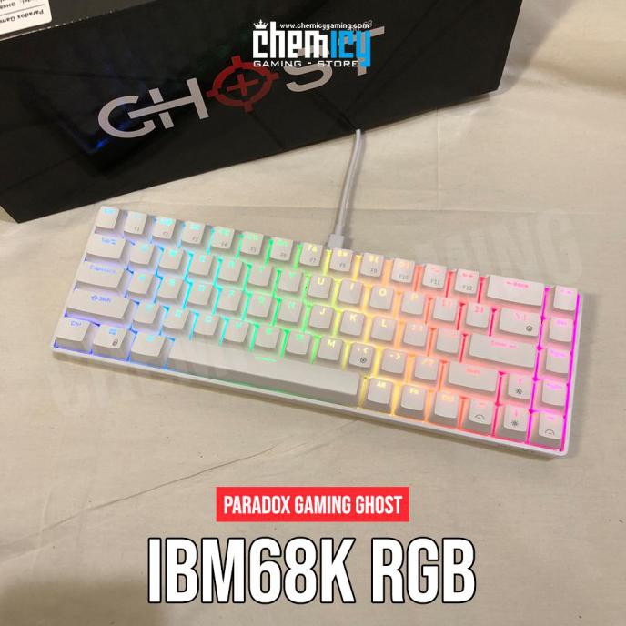 Jual Paradox Gaming GHOST IBM68K RGB Mechanical Gaming Keyboard White ...