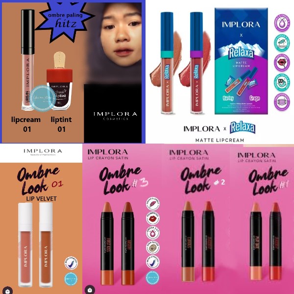 Jual IMPLORA PAKET OMBRE LIPS SPECIAL EDITION | Shopee Indonesia
