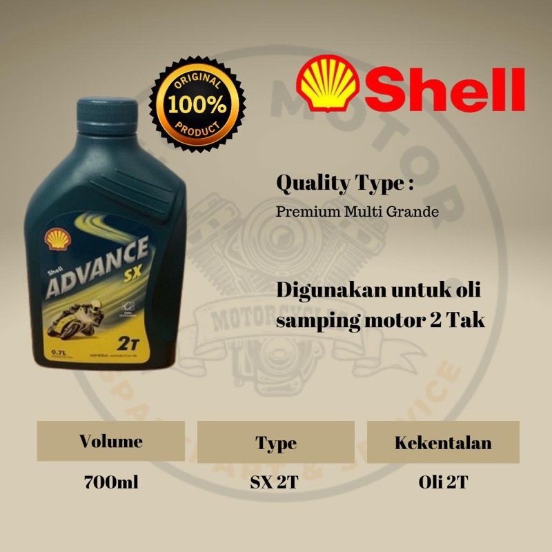Jual OLI SAMPING SHELL ADVANCE 2T 700ml ( 1000% ORIGINAL ) | Shopee ...