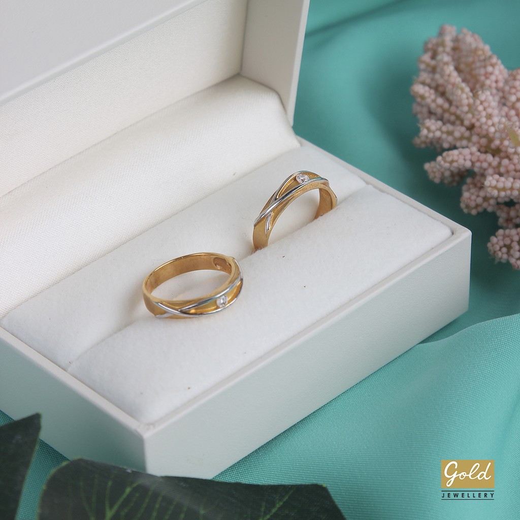 Jual Cincin nikah emas kuning kadar 750 75% - II7518012100 - wedding ...