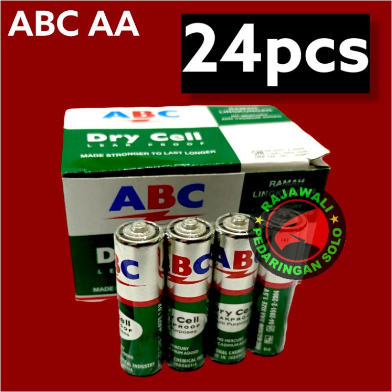Jual BATERAI ABC AA 24pcs BATRE JAM DINDING GROSIR BATERAI ABC | Shopee ...