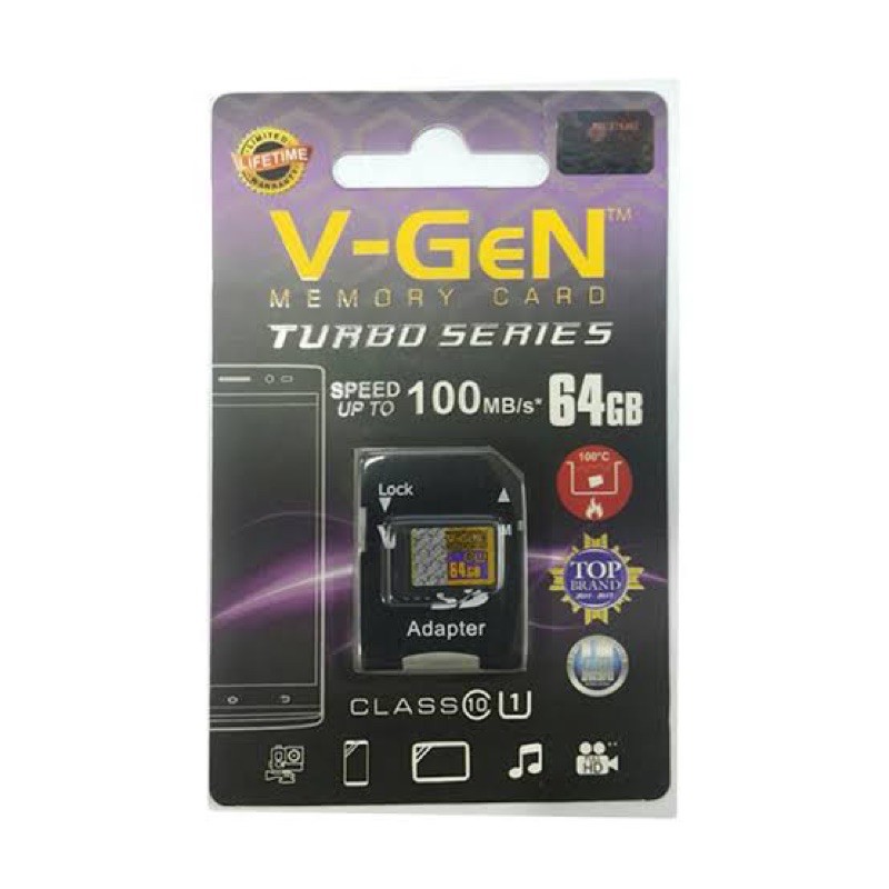 Jual V-Gen Micro SD Card V-Gen 64 GB Turbo Series Class 10 V-Gen ...