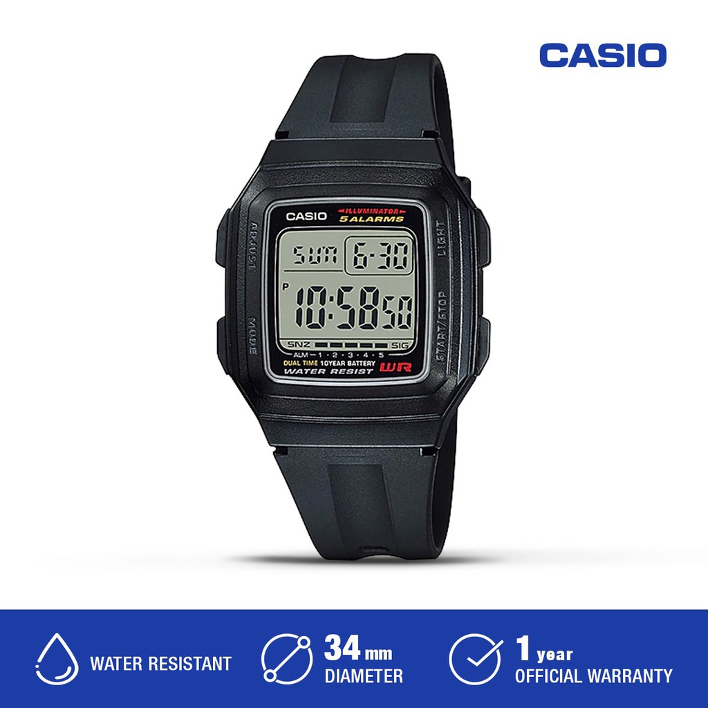 Jual Casio Original F-201WA-1ADF Jam Tangan Pria Digital | Shopee Indonesia