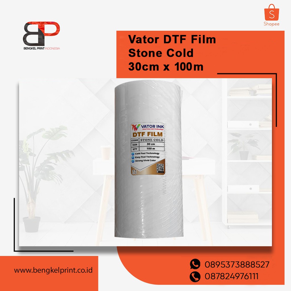 Jual Kertas PET Film DTF Vator 100m (1 ROLL) | Shopee Indonesia