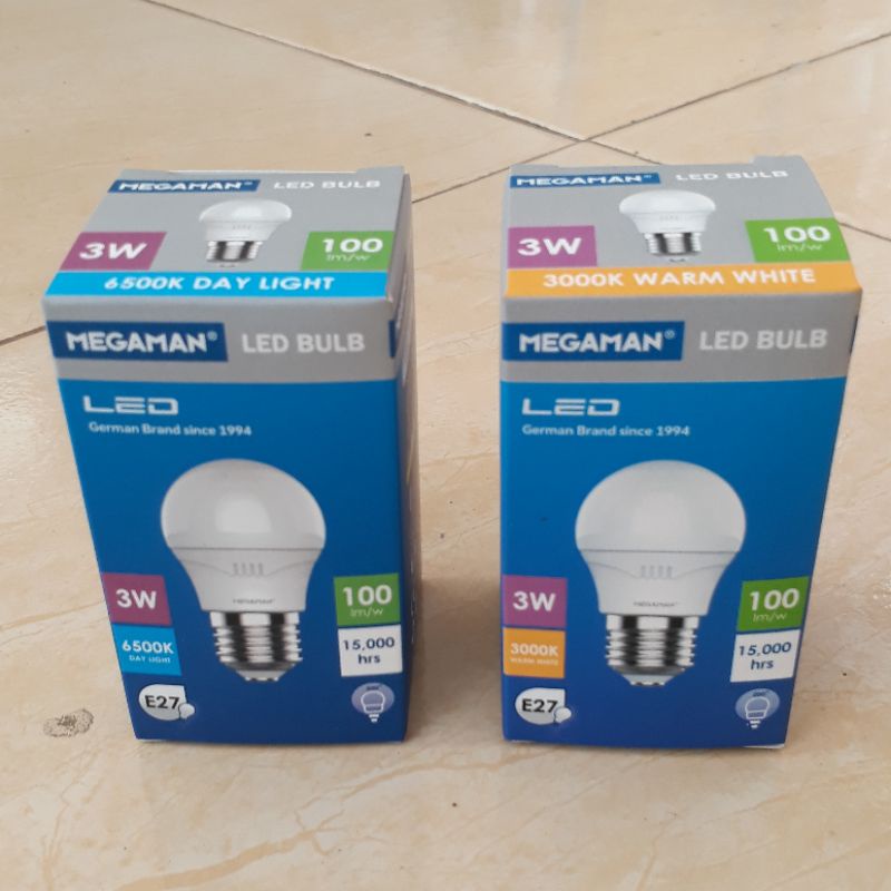 Jual MEGAMAN Lampu LED 3 Watt 3w Garansi 2 Tahun SNI - Putih 6500K ...