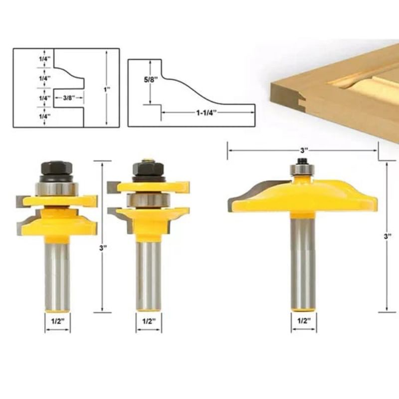 Jual Mata Pisau Profil Panel Pintu Raised Door Cabinet Trimmer Router ...