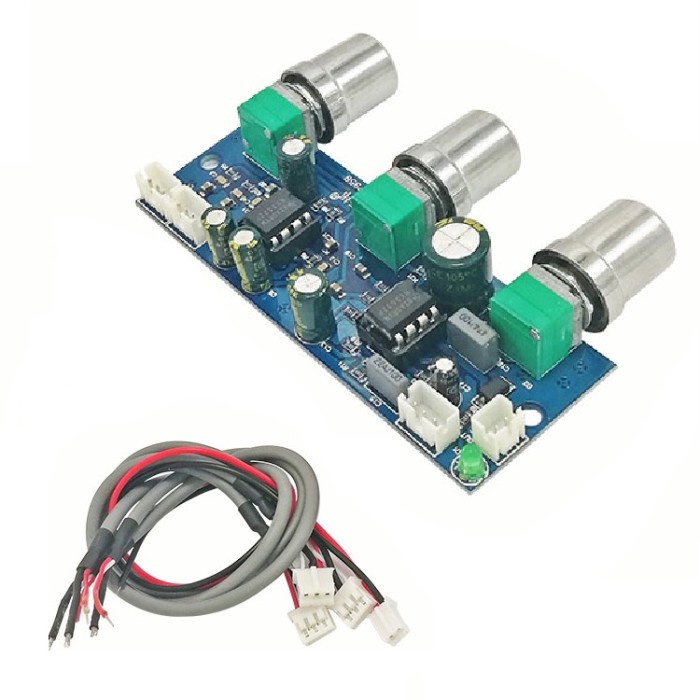 Jual HIFi 2.1 Stereo+Subwoofer Pre-Amplifier Bass Tone Control LFE ...