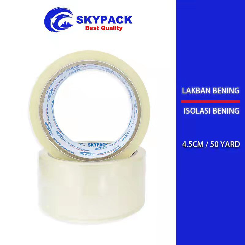 Jual [SKYPACK 4.5] Lakban Bening/Coklat 4.5cm x 50yard/Isolasi/Lakban ...