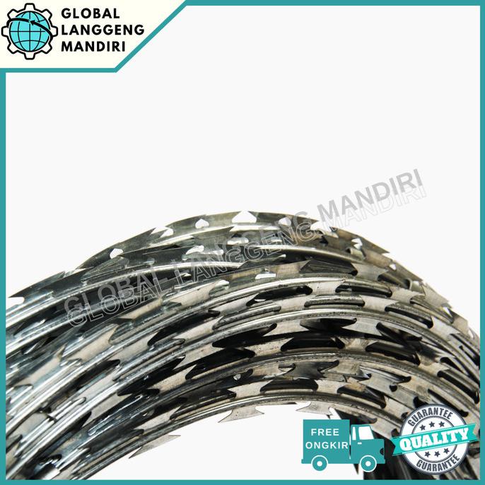 Jual KAWAT DURI SILET / RAZOR WIRE BTO 30 / KAWAT DURI SILET GALVANIS ...