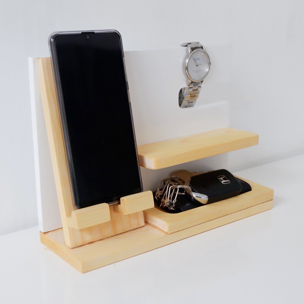 Jual Docking Station (Desk Organizer/Rak Kacamata/Rak Kunci/Hiasan Meja ...