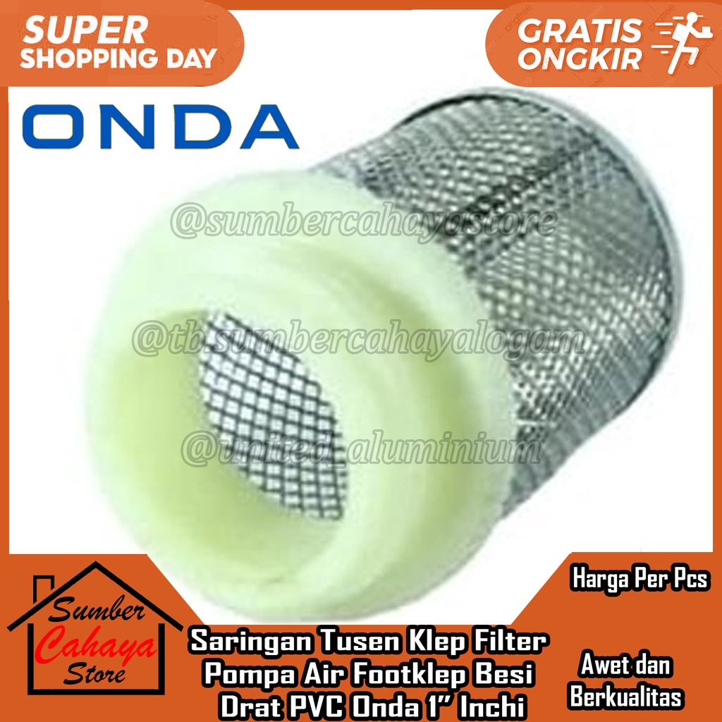 Jual FILTER ONDA 1" in inci inch inchi Saringan Tusen tuzen Foot Klep ...