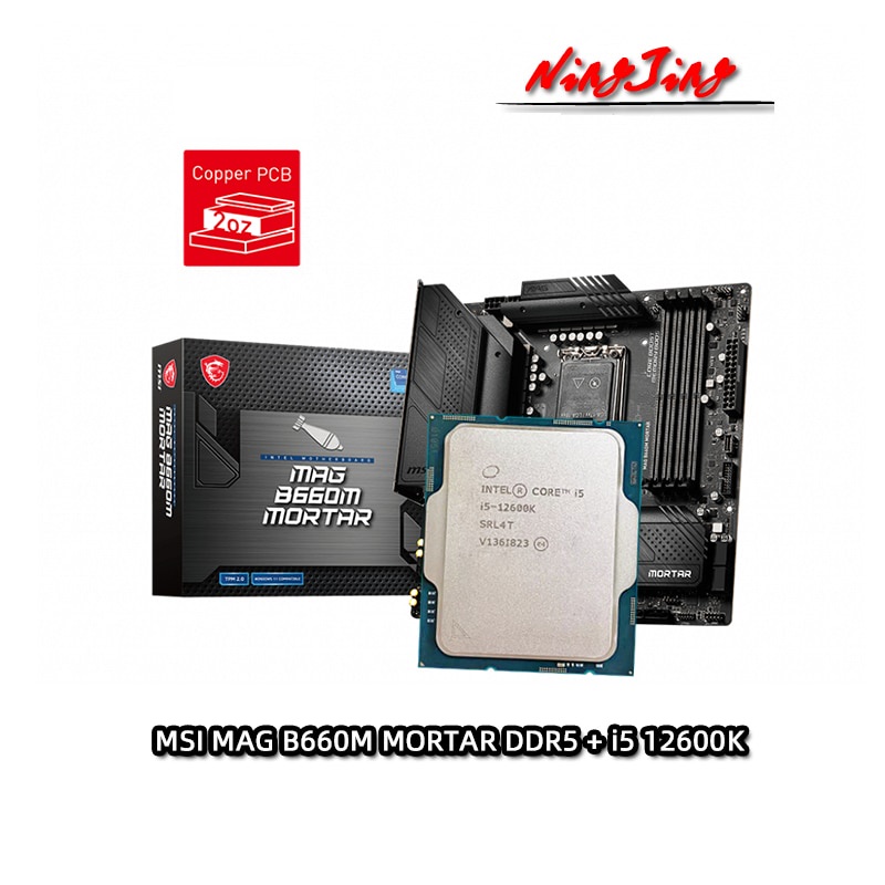 Jual PREORDER Intel Core i5 12600K CPU + MSI MAG B660M MORTAR DDR5 Motherboard Suit Micro-ATX ...