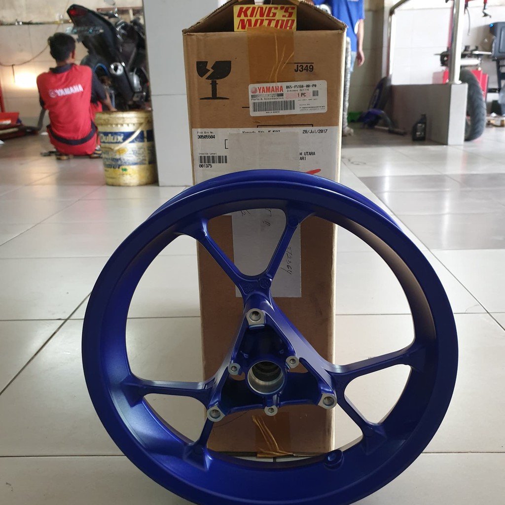 Jual VELG, RACING, DEPAN AEROX 155, LEXI BIRU ASLI YAMAHA | Shopee ...