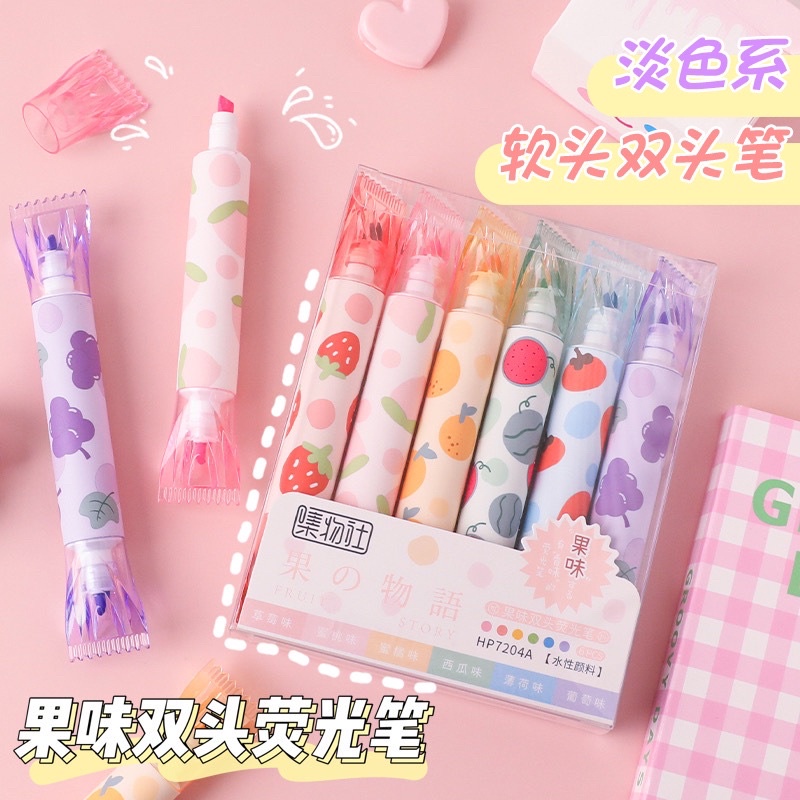 Jual STABILO BUAH LUCU 1 BOX ISI 6 PC/HIGHLIGHTER/PASTEL/KOTAK SPIDOL ...