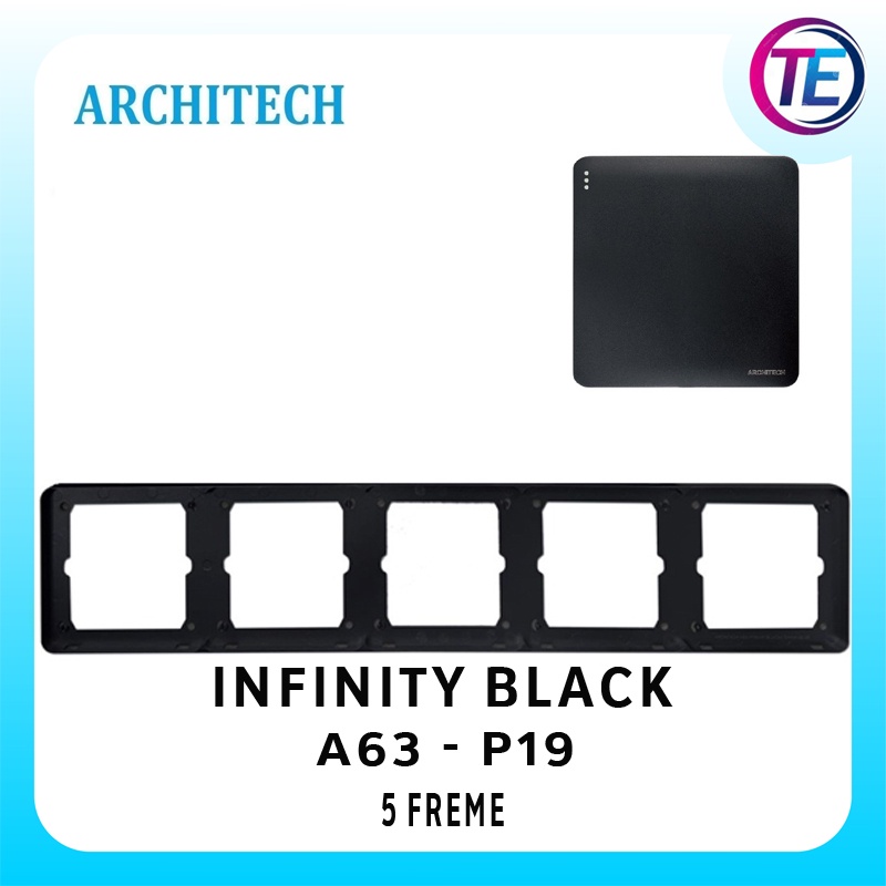 Jual Architech Infinity Black FRAME / BINGKAI Stop Kontak / SAKLAR A63-P19 | Shopee Indonesia