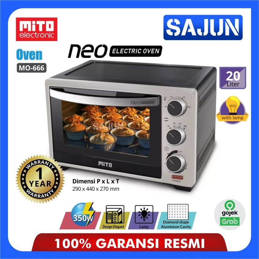 Jual Oven Listrik Mito Neo MO-666 Kapasitas 20 Liter - Electric Oven ...