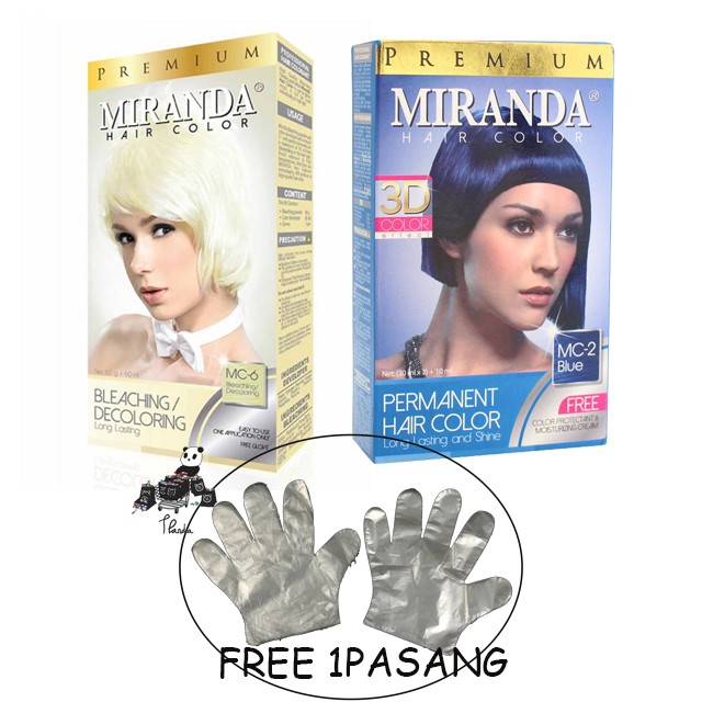 Jual MIRANDA Hair Color Bleaching / Blue 30ml / Kotak Kecil | Shopee ...