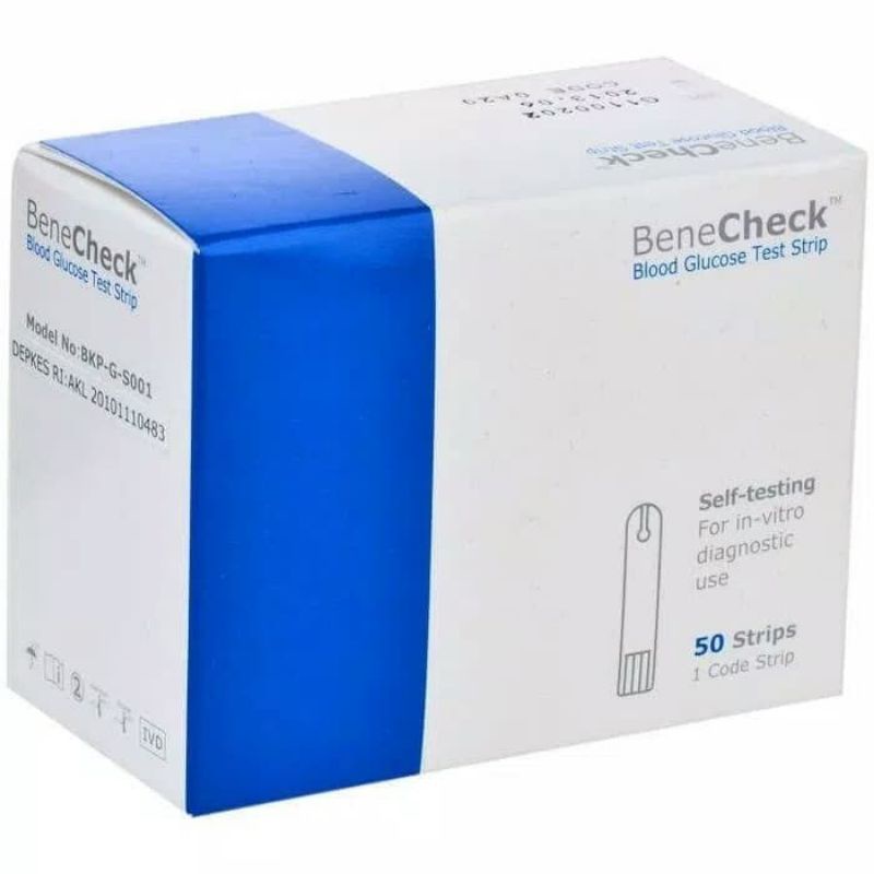 Jual BeneCheck PLUS Test Strip Gula Darah / Strip Benecheck Plus ...