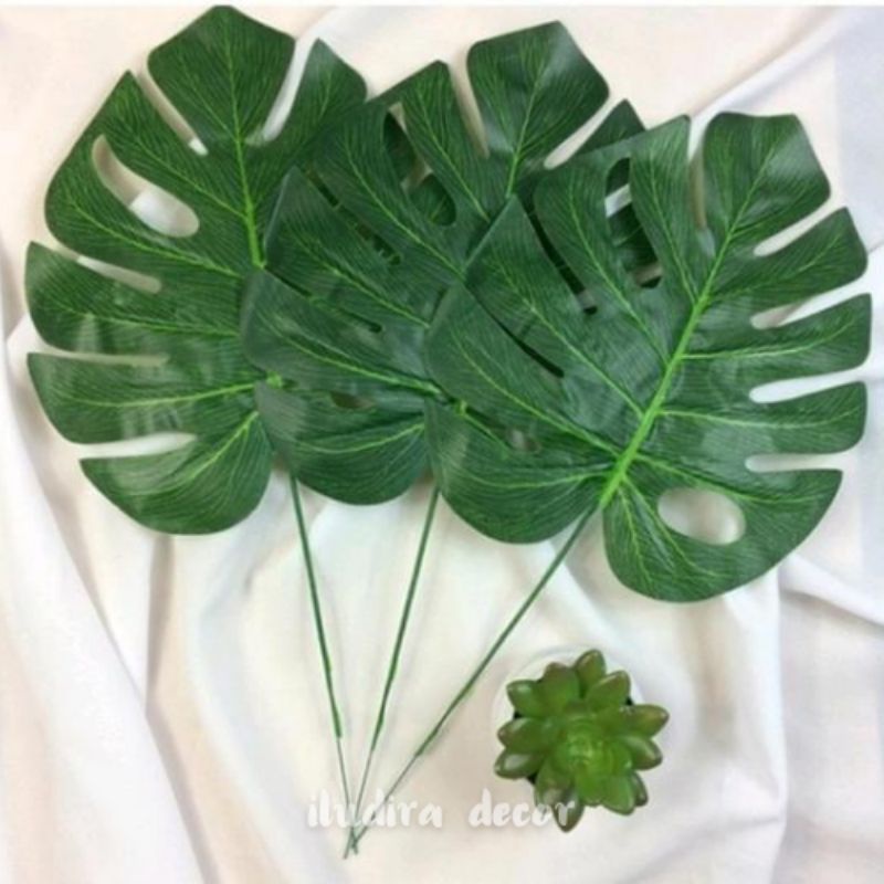 Jual [iludiradecor] Daun Monstera Plastik Jumbo Tanamah Hias Artificial ...