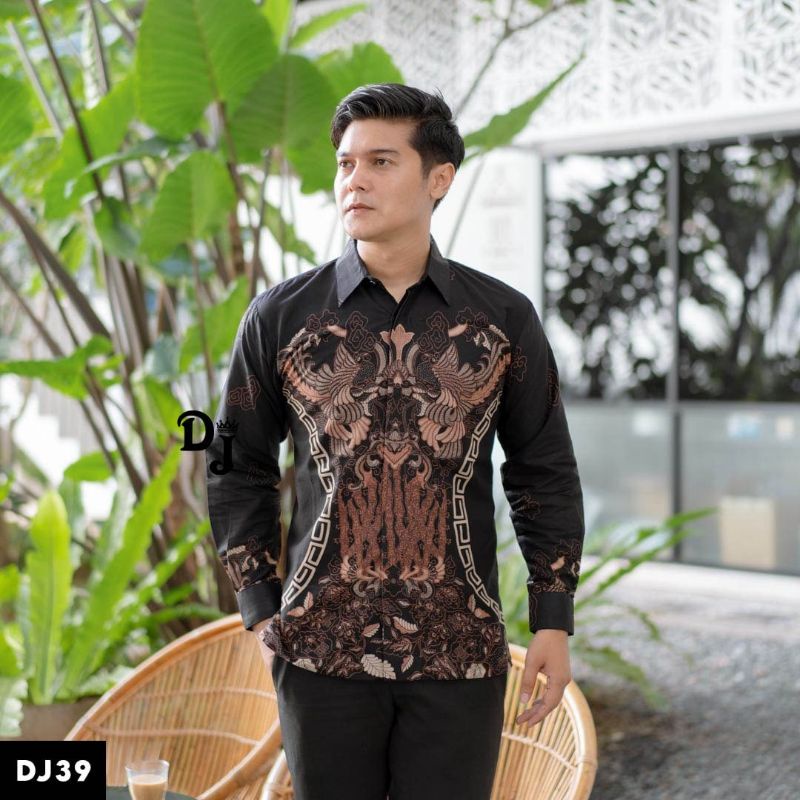 Jual batik pria terlaris baju batik pria lengan panjang batik big size jumbo M L XL XXL 3XL ...