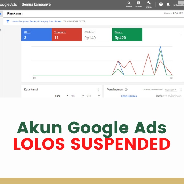 Jual Akun Google Ads Lolos Suspended pembayaran mencurigakan | Shopee ...