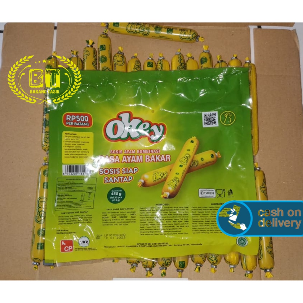 Jual SOSIS SIAP SANTAP SOSIS OKEY RASA AYAM BAKAR ( 1 PAK ISI 30 PCS ...
